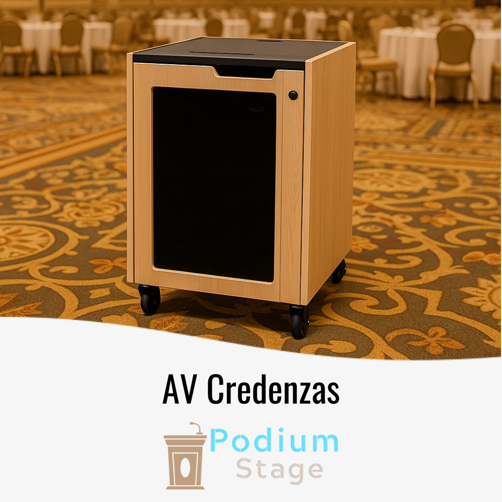 AV Credenzas | Wall-Mounted & Rack-Ready AV Furniture — Podium Stage