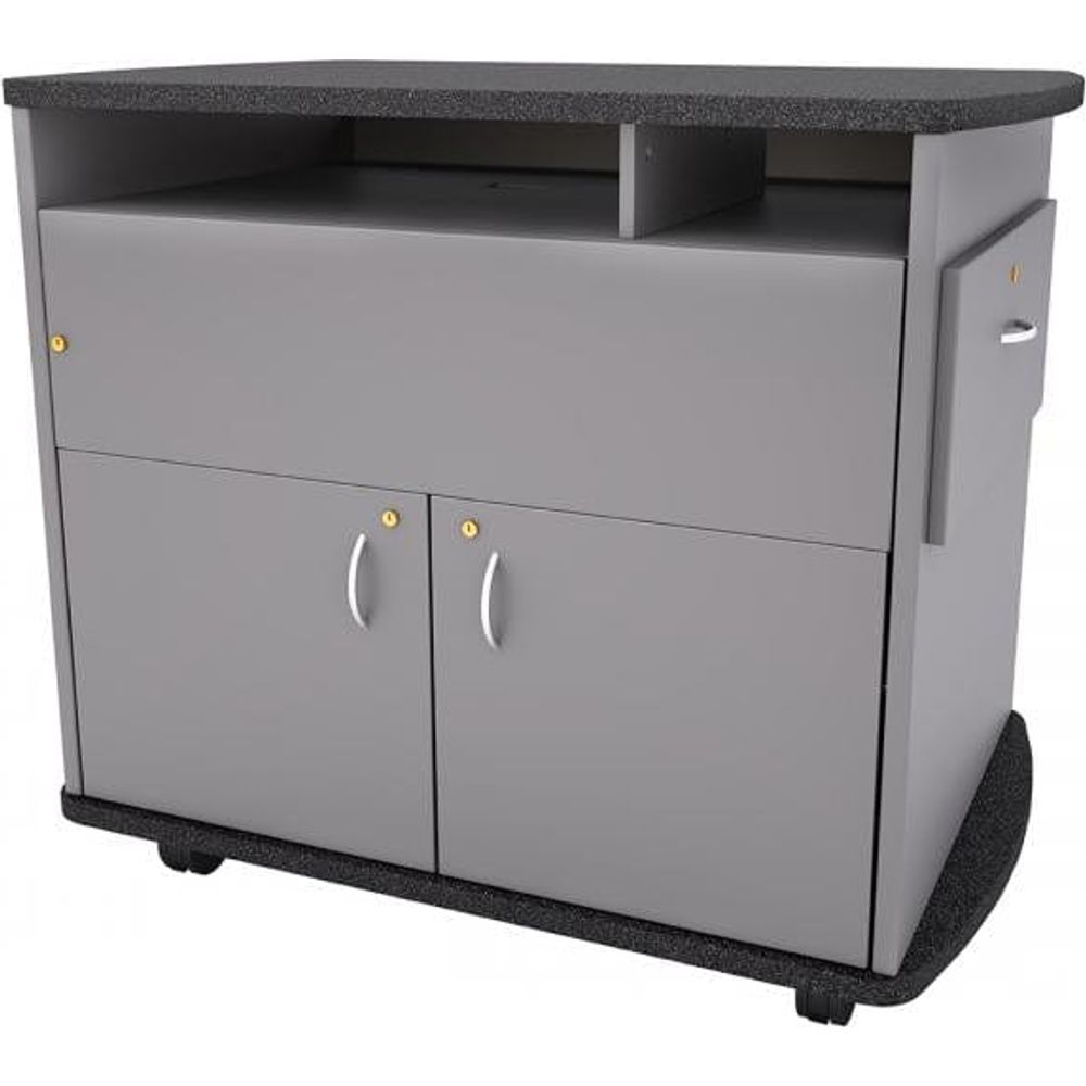 Nova Solutions Curved Top AV Lectern With Pullout Shelf — Podium Stage